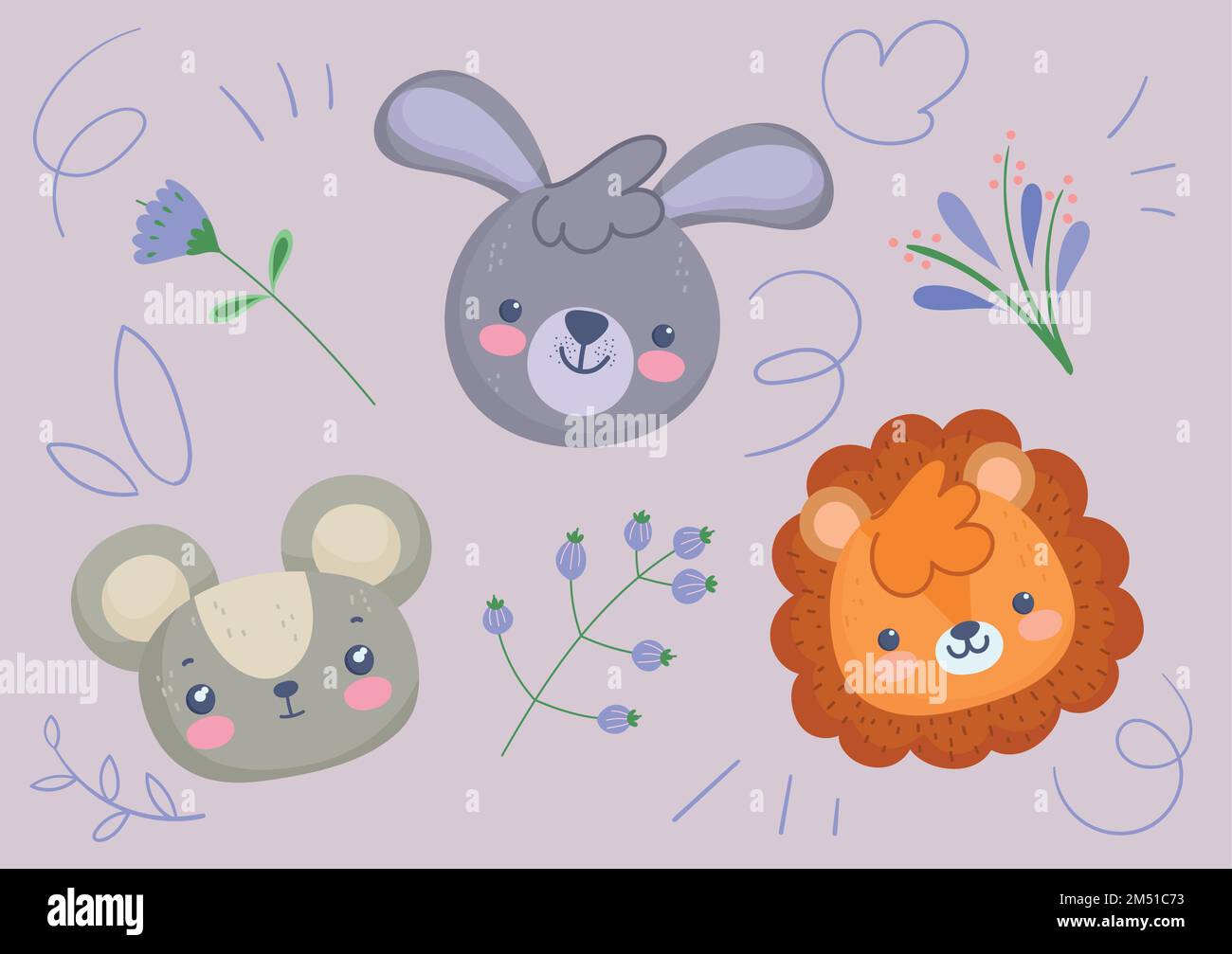 icon collection cute animals Stock Vector Image & Art - Alamy