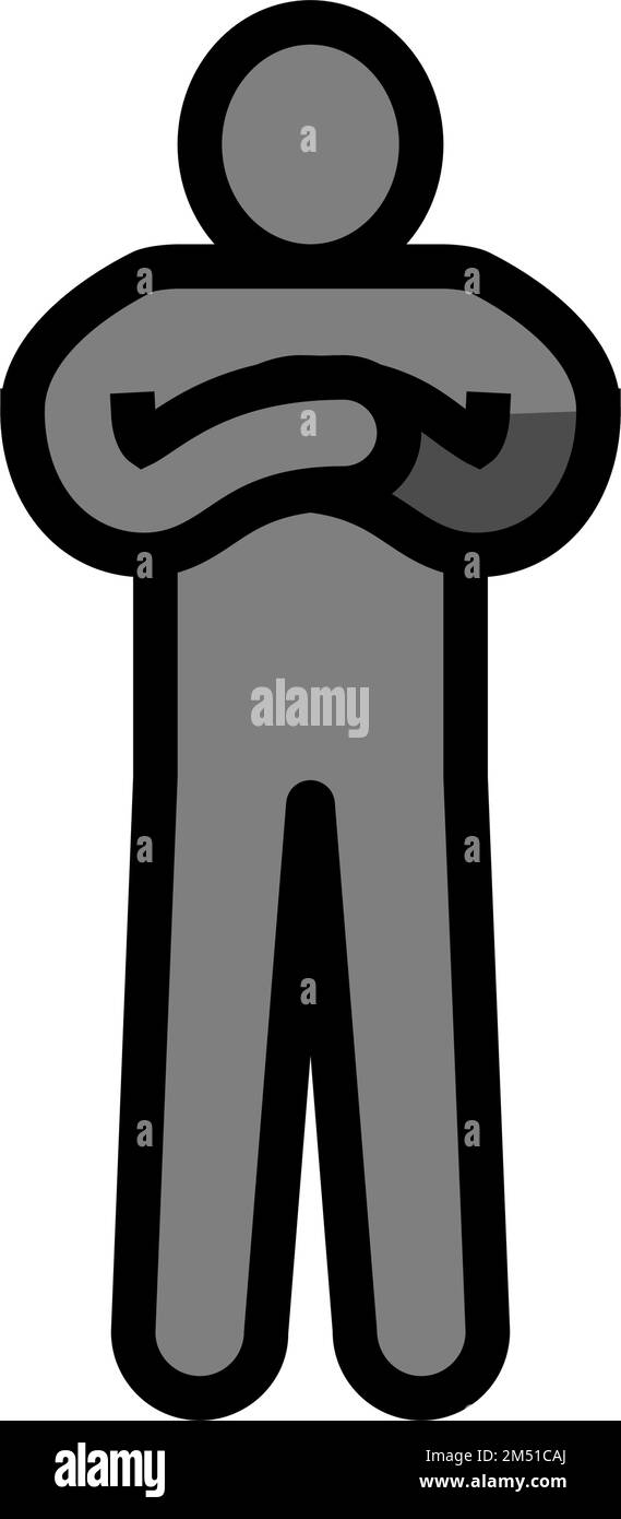 cross hand man color icon vector illustration Stock Vector Image & Art ...