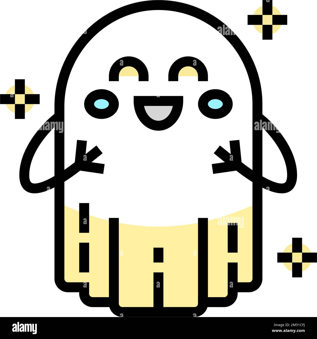 cute ghost color icon vector illustration Stock Vector Image & Art - Alamy