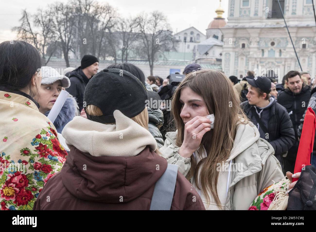 Kiev, Ukraine. 24th Dec, 2022. UKRAINE KIEV SAINT SOPHIA SQUARE FLASH ...
