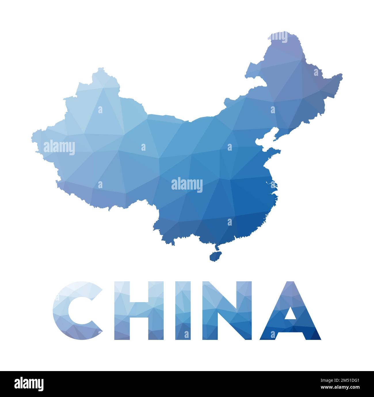 China polygonal map hi-res stock photography and images - Alamy