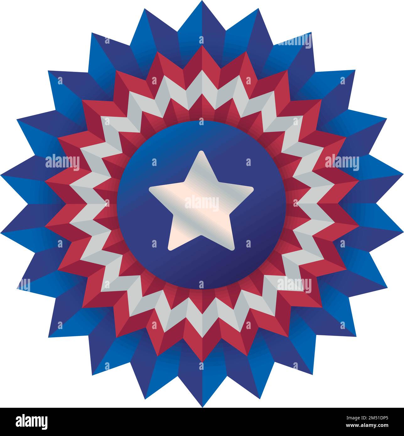 rosette american flag Stock Vector Image & Art - Alamy