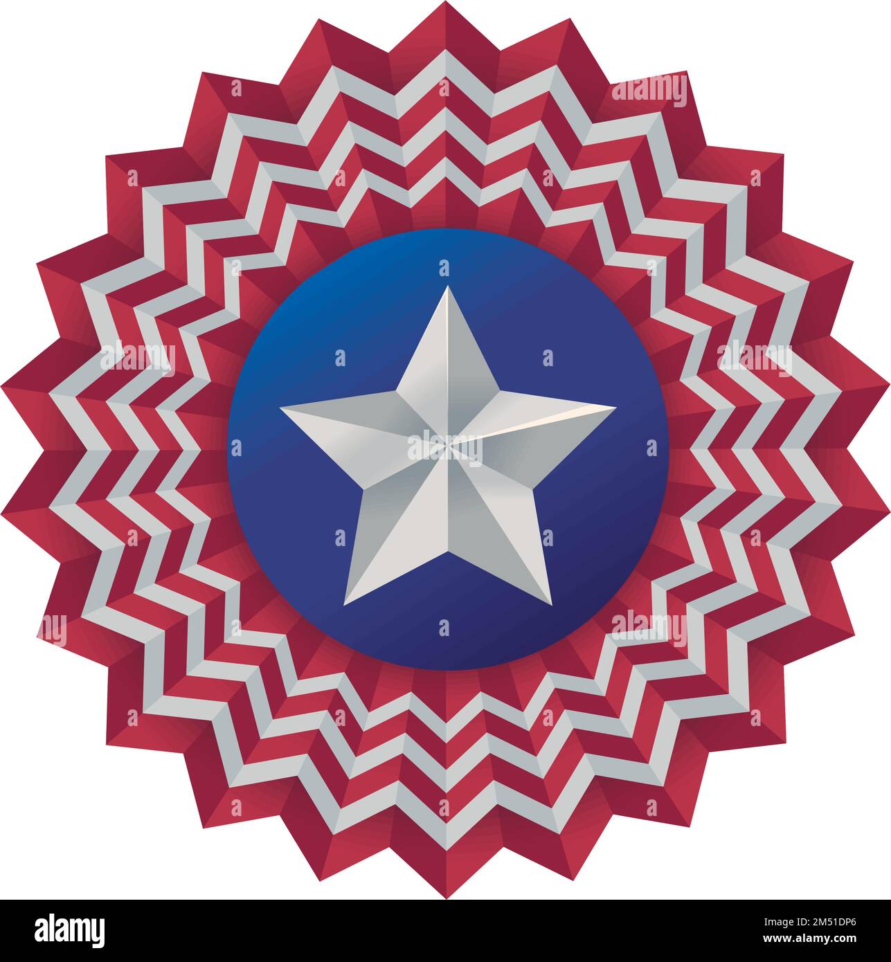 US flag color in rosette Stock Vector Image & Art - Alamy