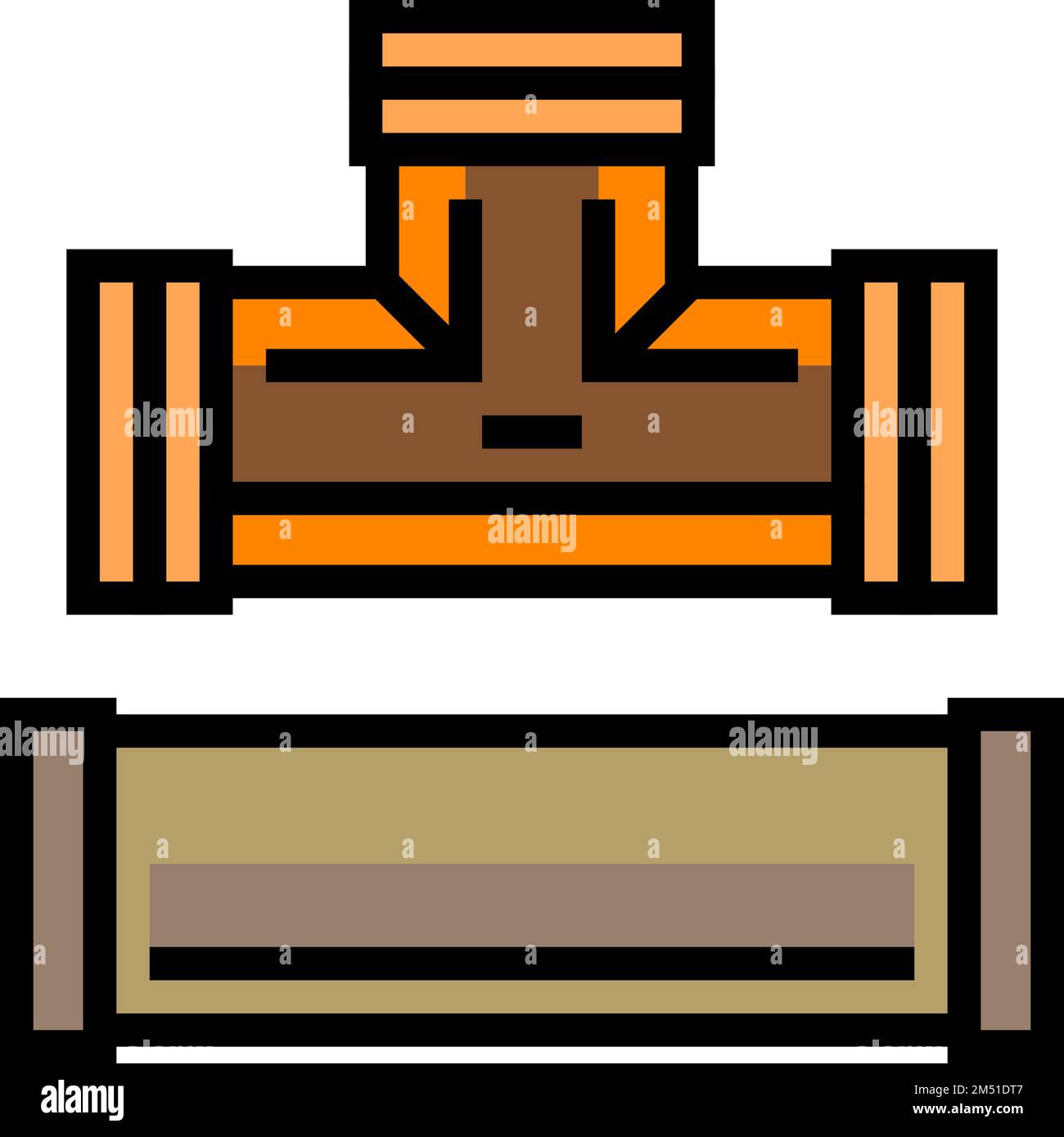 pipe copper metal color icon vector illustration Stock Vector Image ...