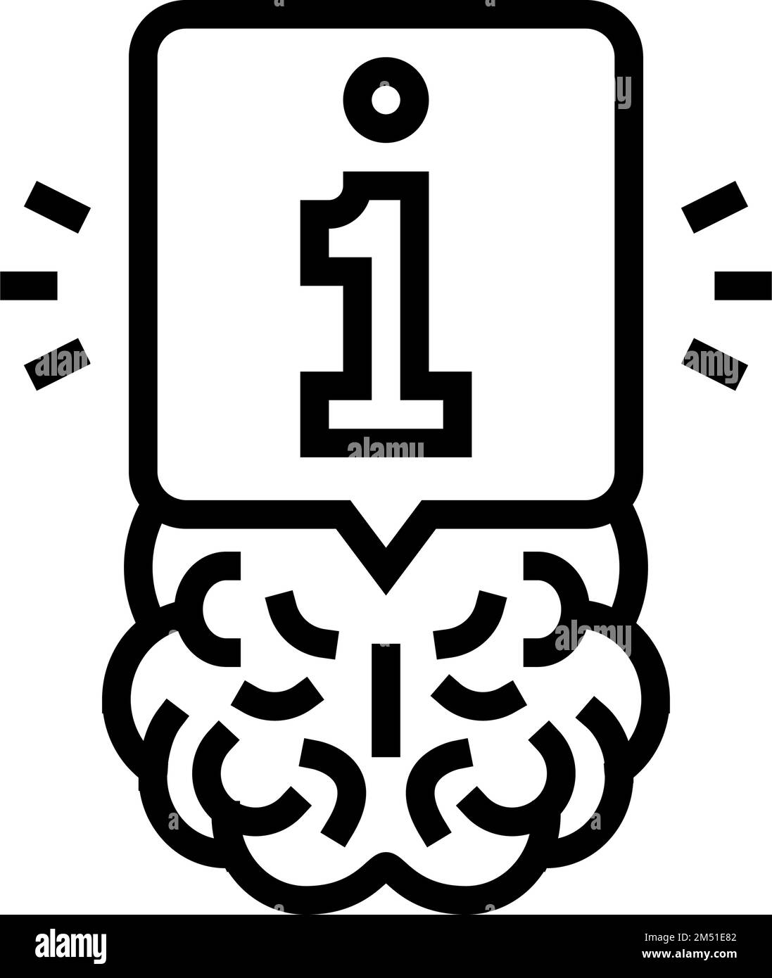 information brain line icon vector illustration Stock Vector Image ...