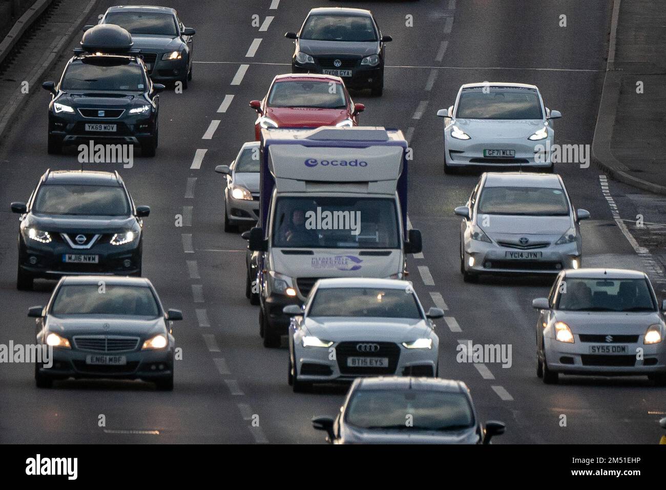 Traffic on the A13 in London as millions of people are braced for ...