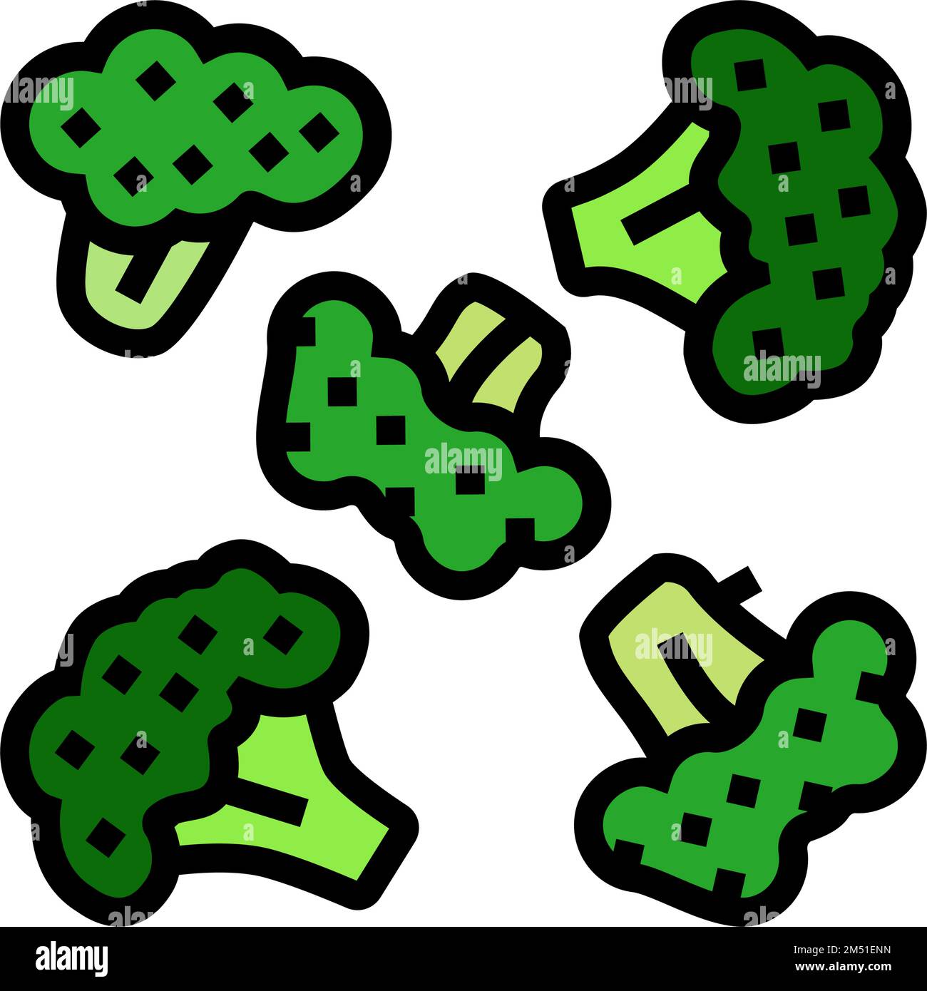 piece broccoli color icon vector illustration Stock Vector Image & Art ...