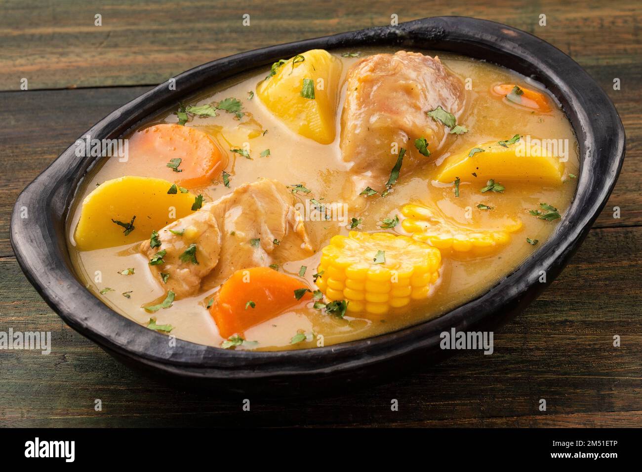 Traditional colombian chicken sancocho - Gastronomy of Colombia Stock ...