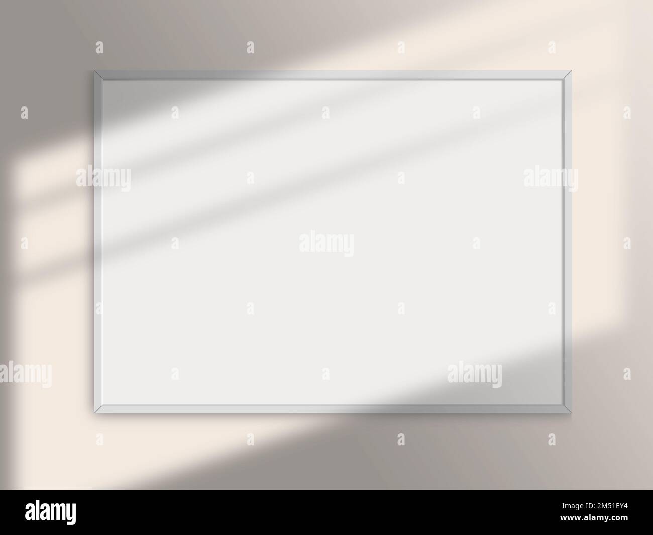 Realistic photo frame mockup. Landscape large a3, a4 metal frame mockup ...