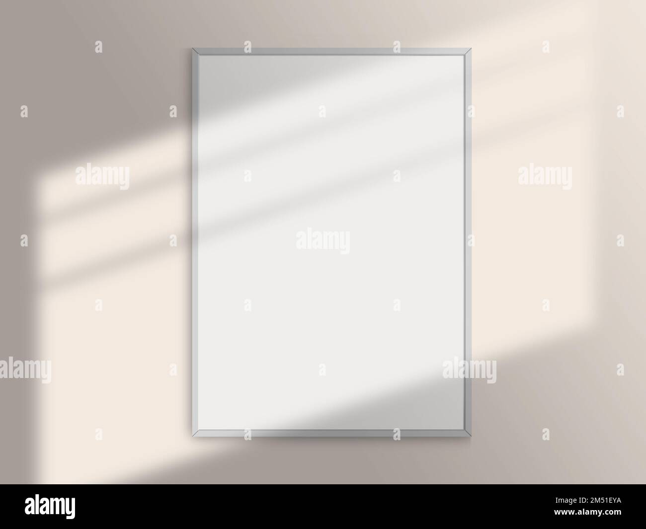 Realistic photo frame mockup. Portrait large a3, a4 metal frame mockup ...
