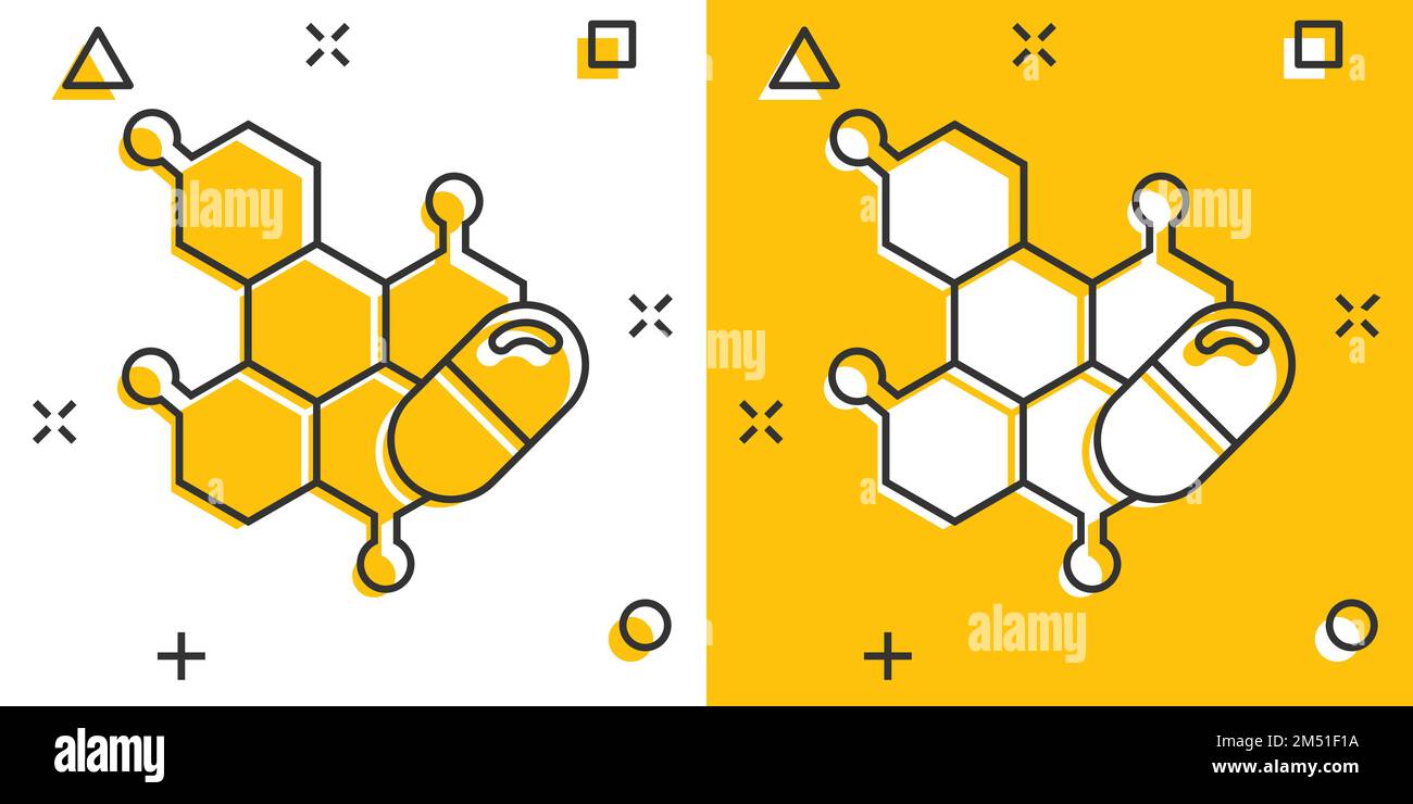 Vitamin pill note icon in comic style. Capsule cartoon vector ...