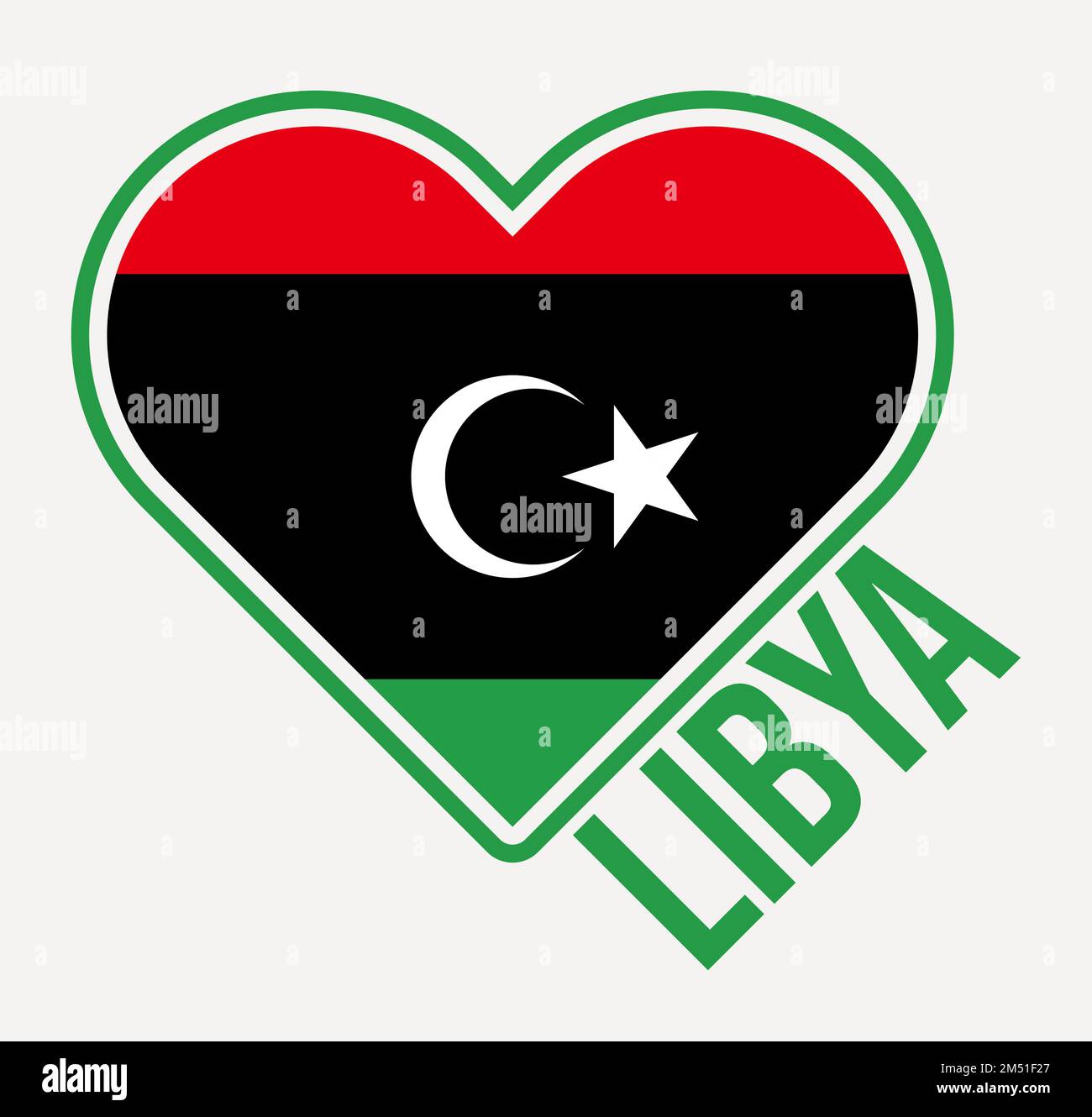 Libya heart flag badge. Made with Love from Libya logo. Flag of the ...