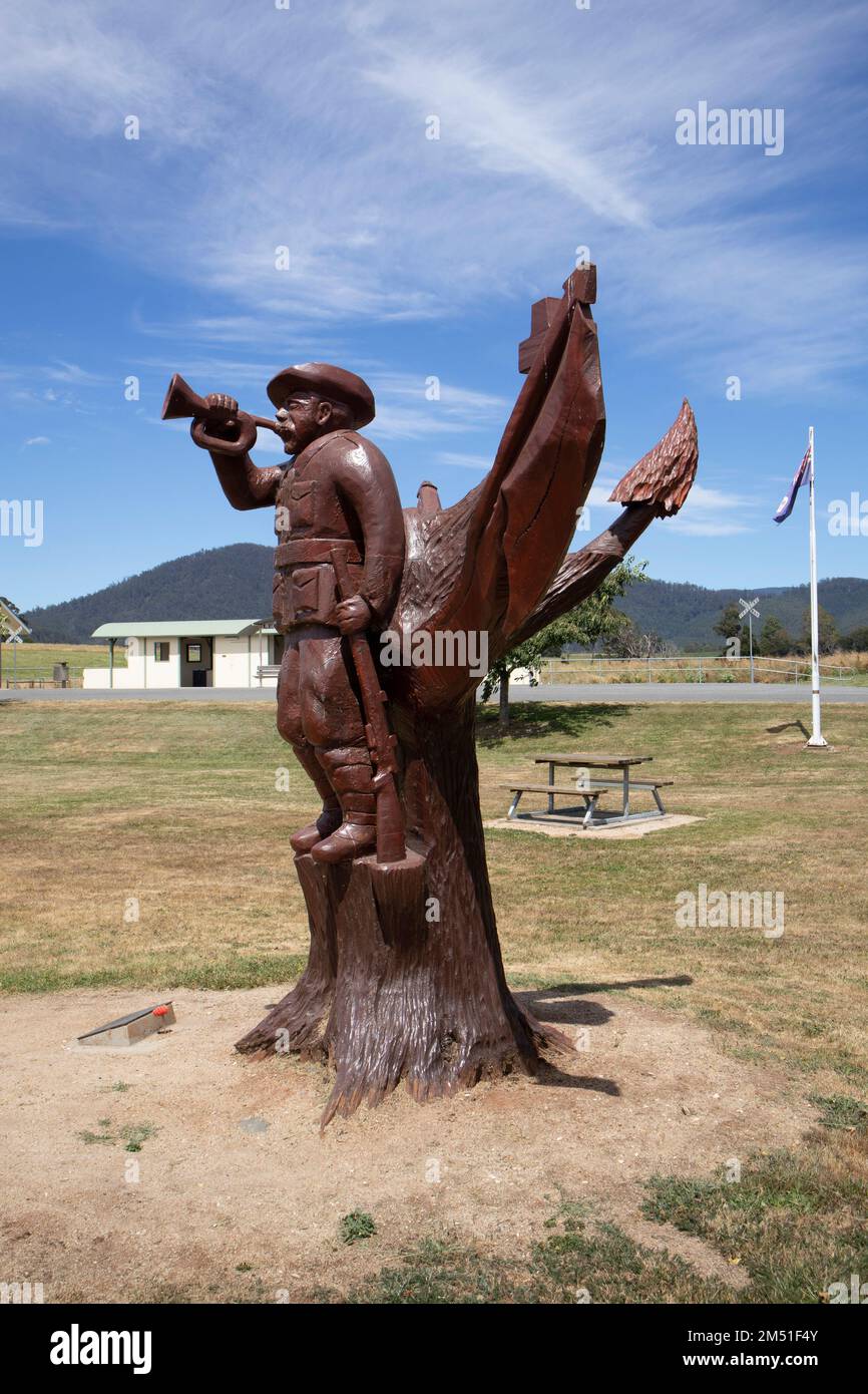 Legerwood Memorial Trees, planted in 1918, at Legerwood in Tasmania ...