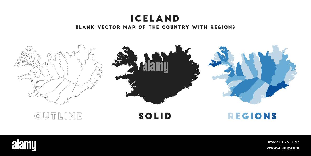 Iceland map. Borders of Iceland for your infographic. Vector country ...