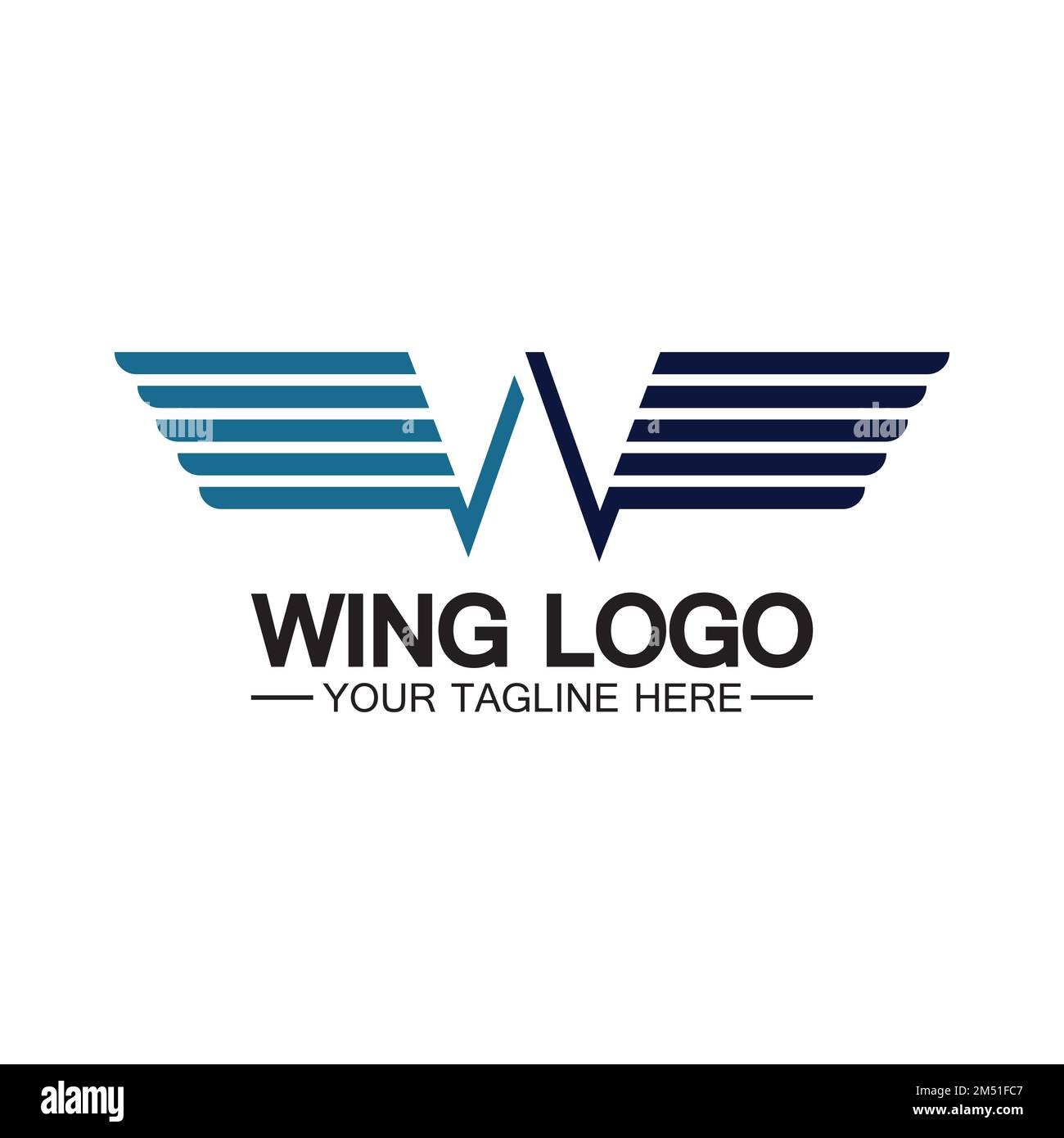 W letter for wings logo design, combination w letter and wings Stock ...