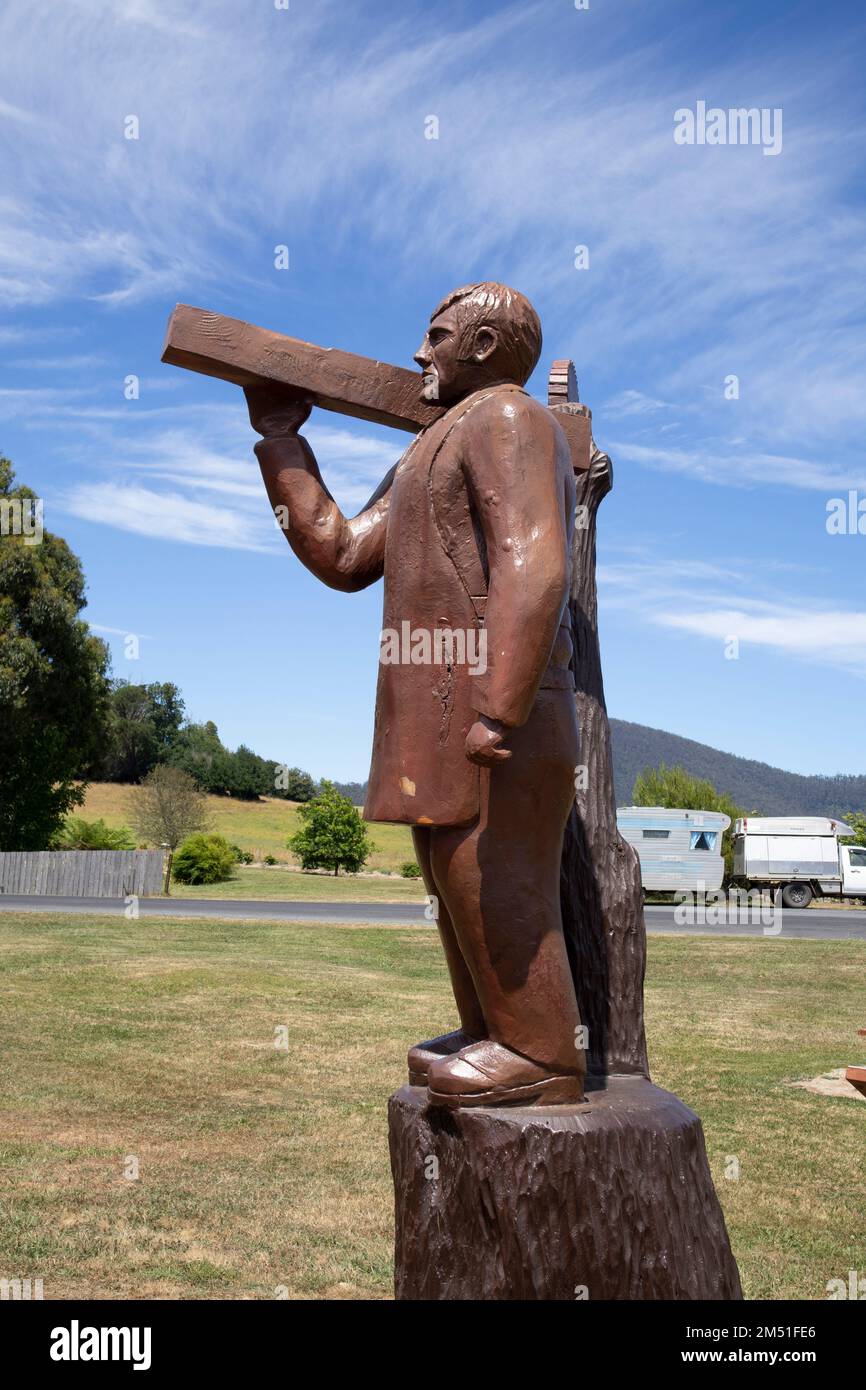 Legerwood Memorial Trees, planted in 1918, at Legerwood in Tasmania ...