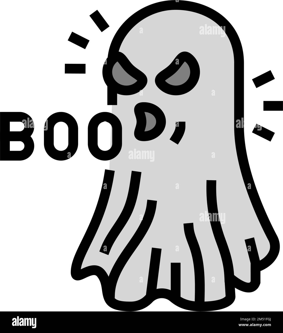 boo ghost color icon vector illustration Stock Vector Image & Art - Alamy