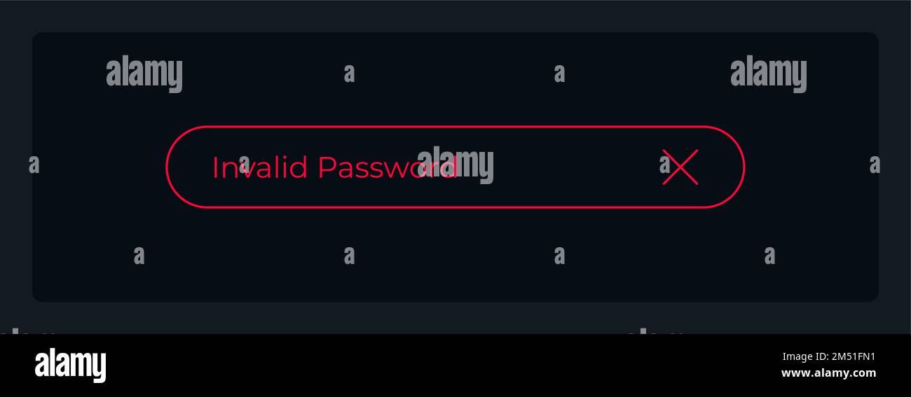 Wrong password Stock Vector Images - Alamy