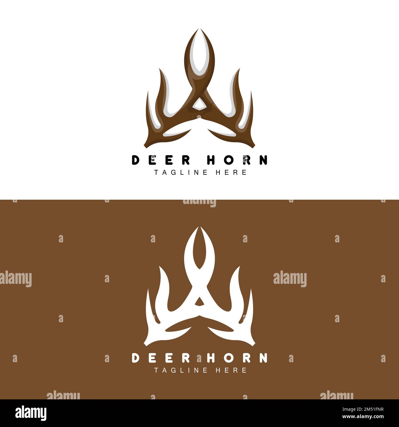 Deer Antler Logo, Antler Icon Illustration, Christmas Santa Animal ...