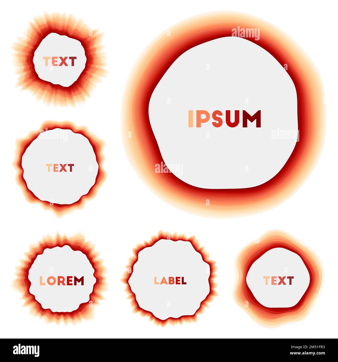 Round labels. Artistic circular backgrounds. Astonishing vector ...
