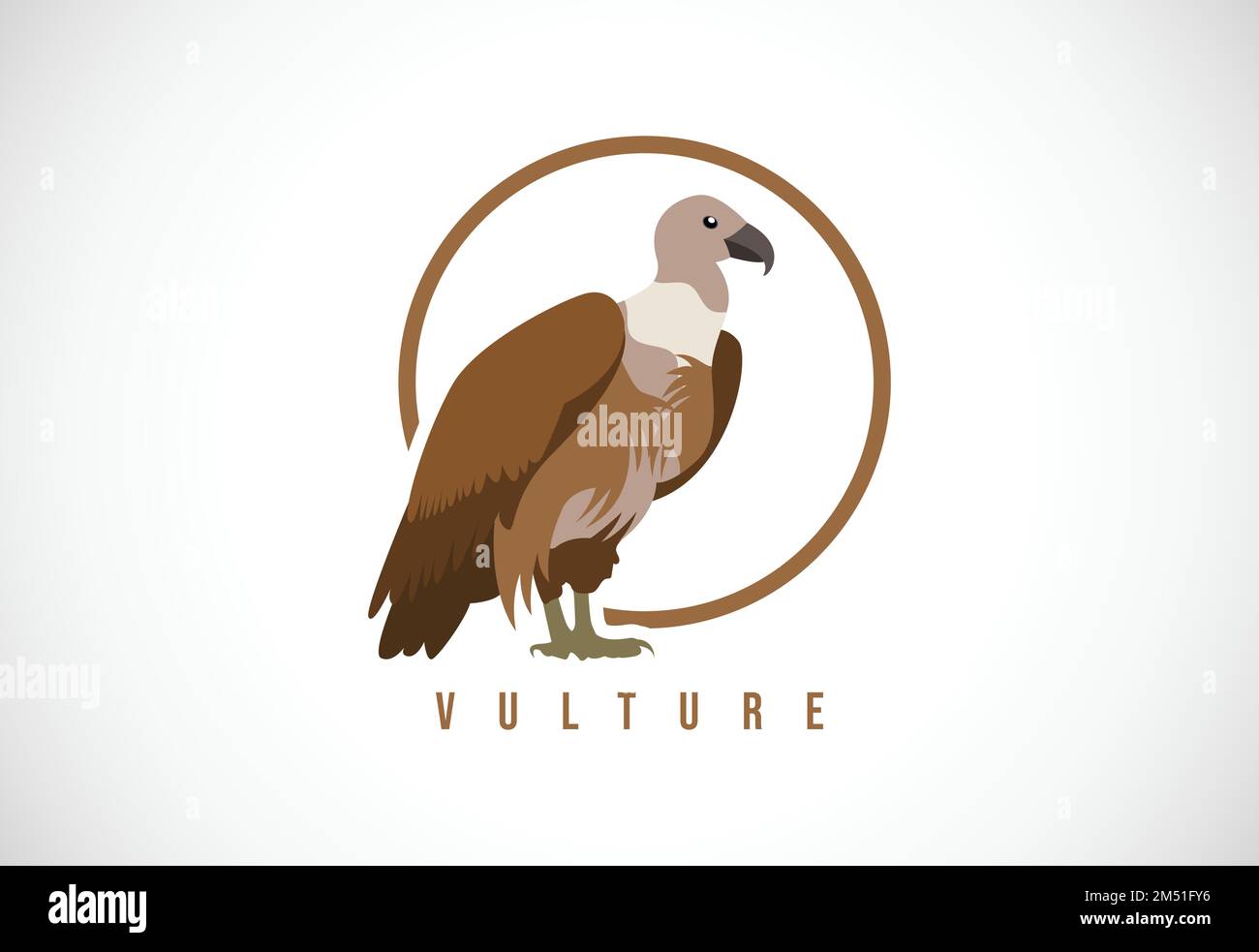 Vulture bird in a circle. Vulture bird logo design template vector ...