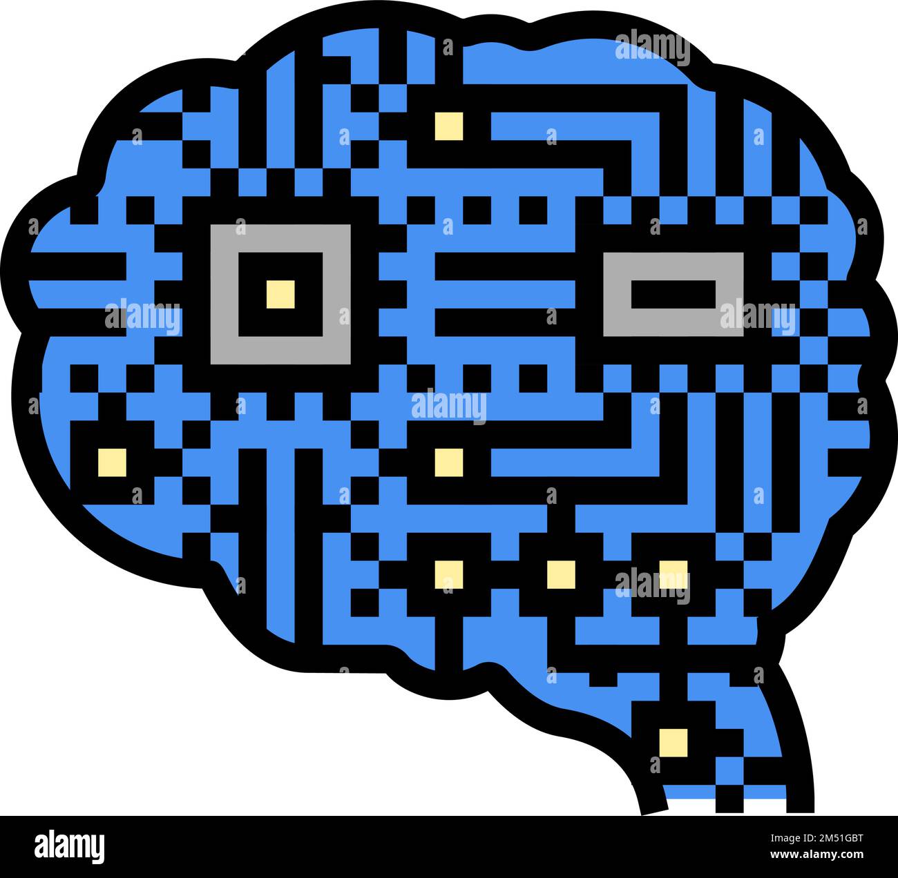 technology brain color icon vector illustration Stock Vector Image ...