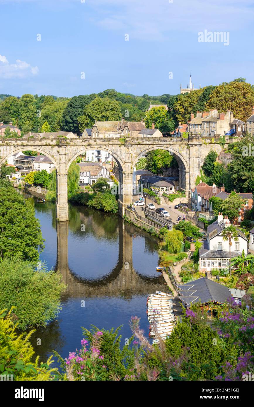 Knaresborough viaduct over the River Nidd Knaresborough North Yorkshire ...