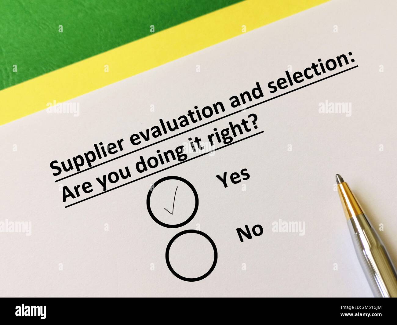 Supplier evaluation hi-res stock photography and images - Alamy
