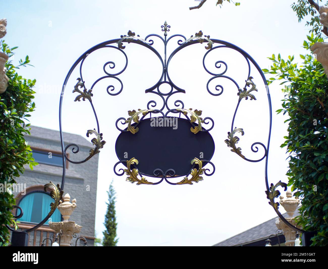 Dark blue steel label for mock up Stock Photo - Alamy