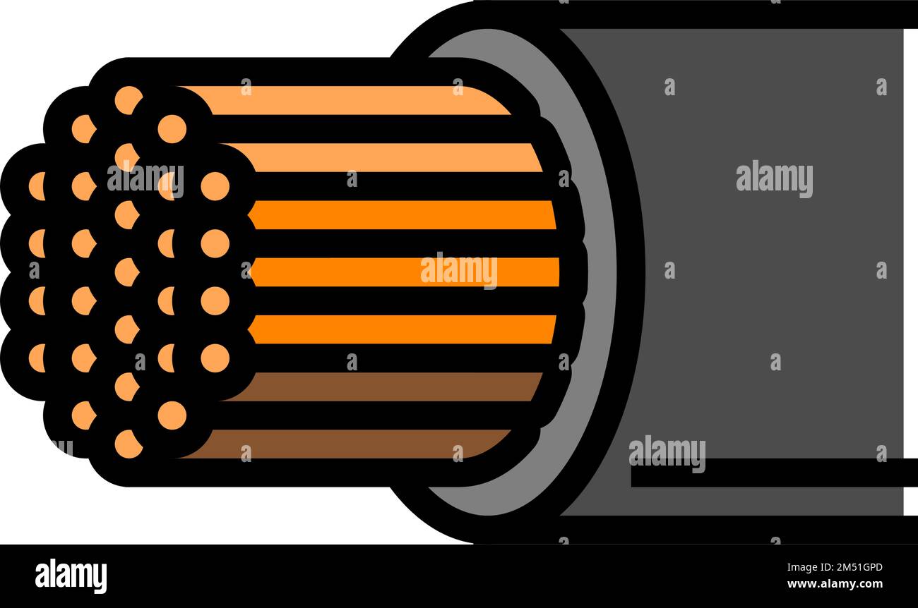wire cable copper color icon vector illustration Stock Vector Image ...