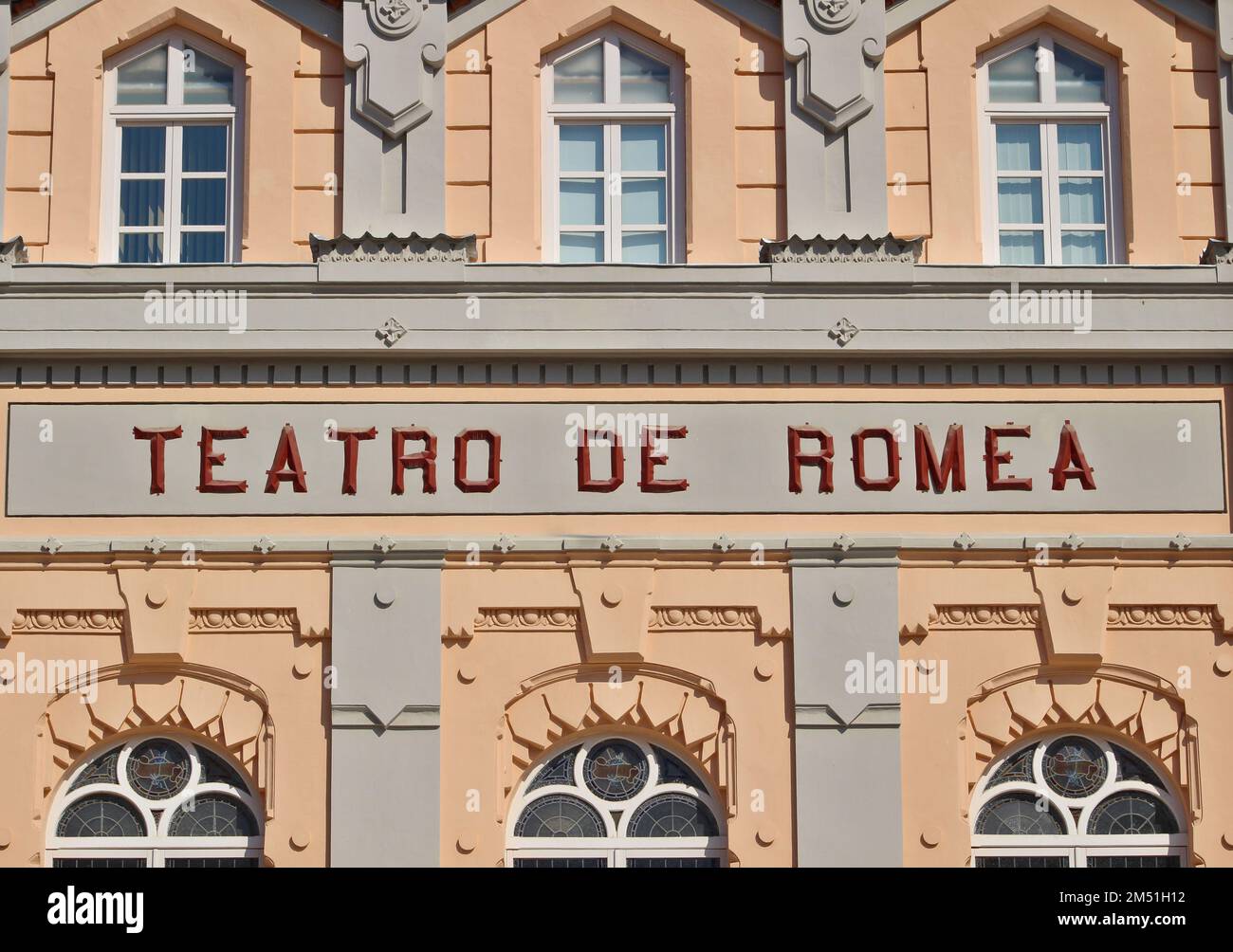 A view of the facade of the Teatro Romea de Murcia in Spain Stock Photo ...