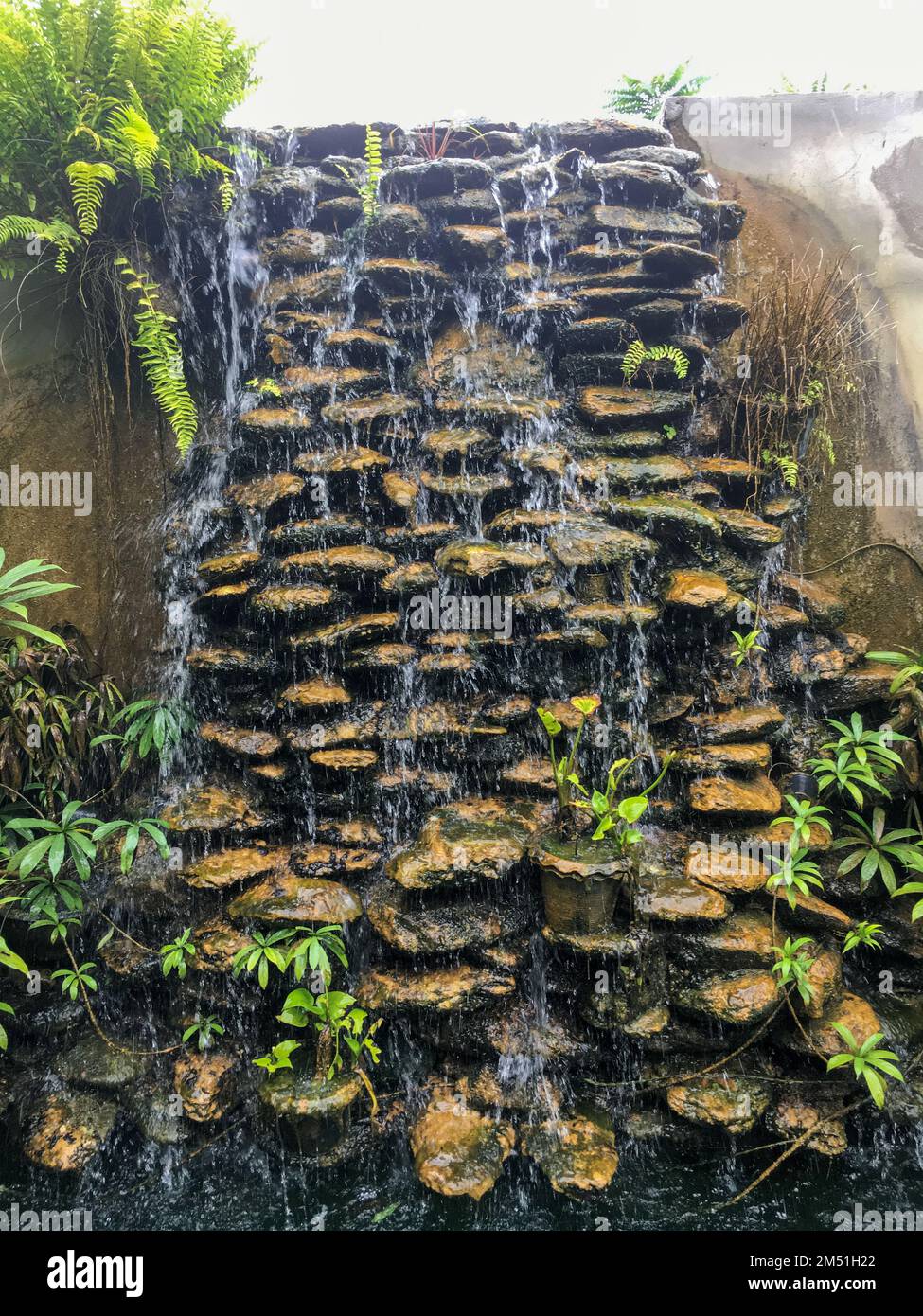 Waterfall made of limestone and stone Stock Photo - Alamy