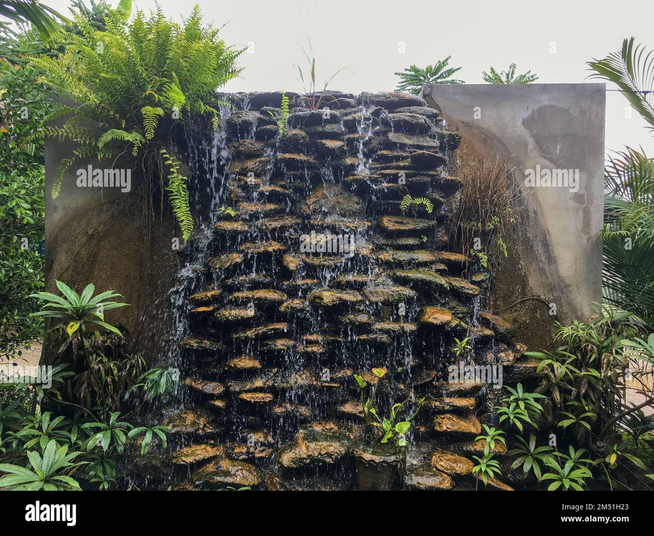 Waterfall made of limestone and stone Stock Photo - Alamy