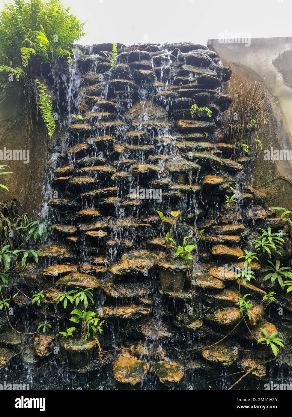 Waterfall made of limestone and stone Stock Photo - Alamy