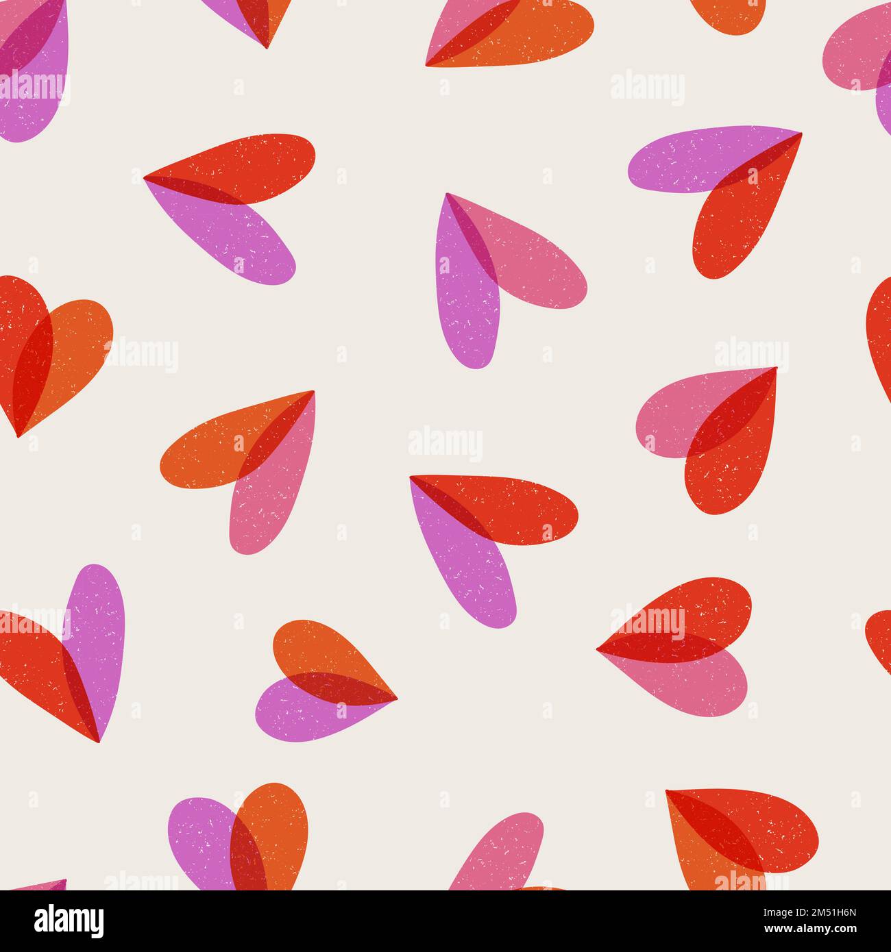 Cute hand drawn hearts seamless pattern, lovely stamp design, great for ...