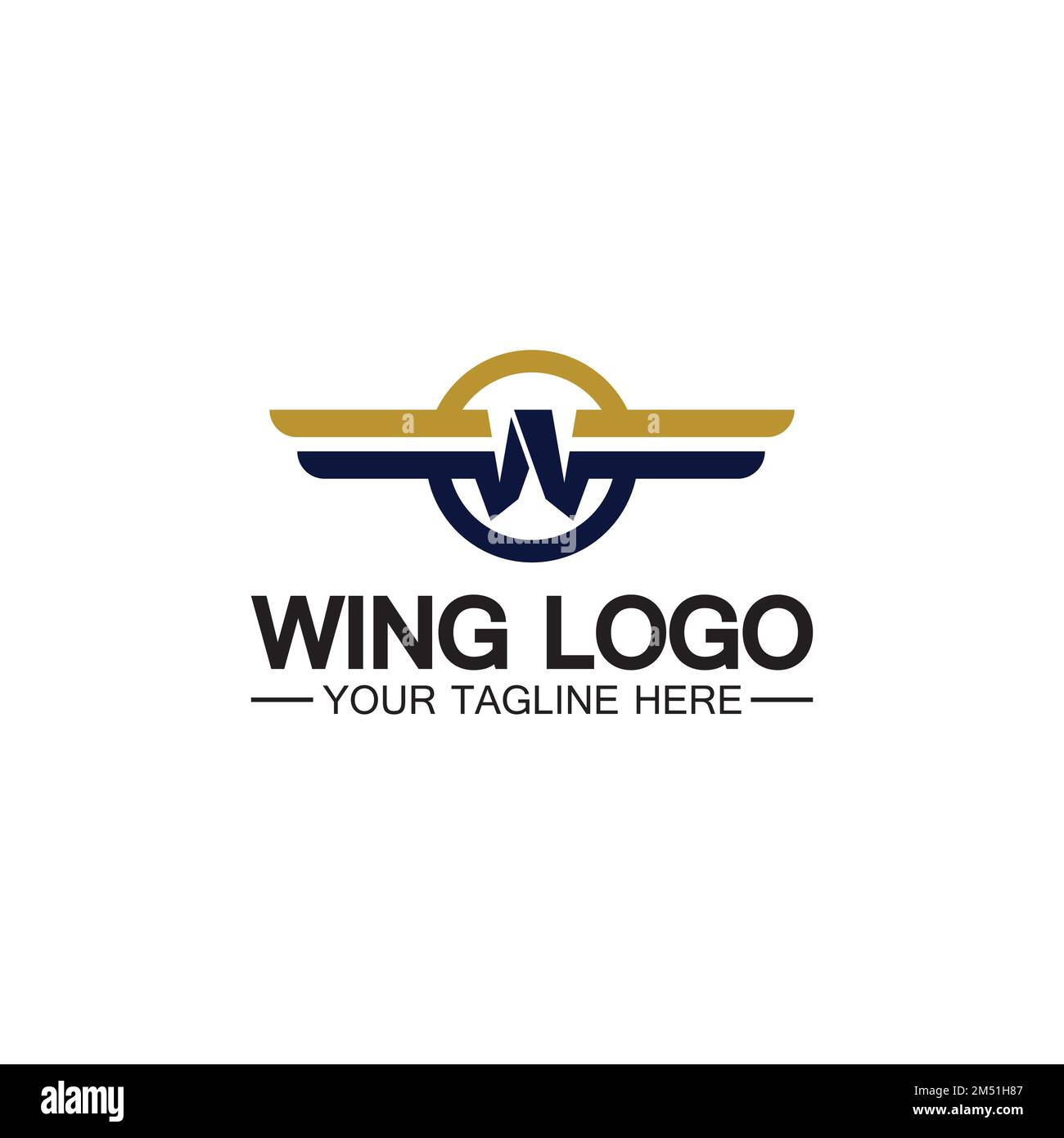W letter for wings logo design, combination w letter and wings Stock ...