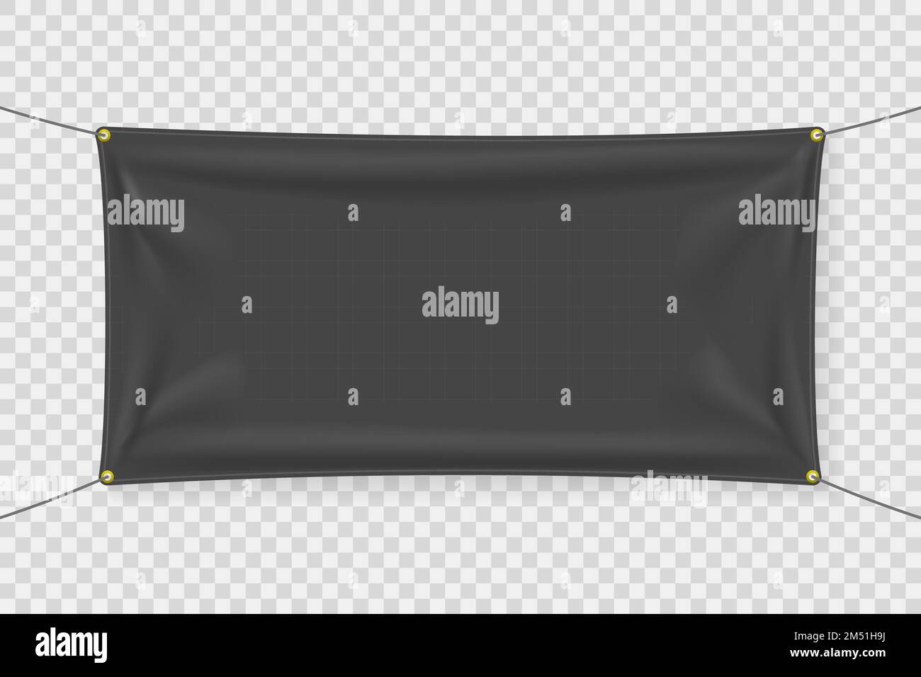 Black fabric banner template with folds Stock Vector Image & Art - Alamy