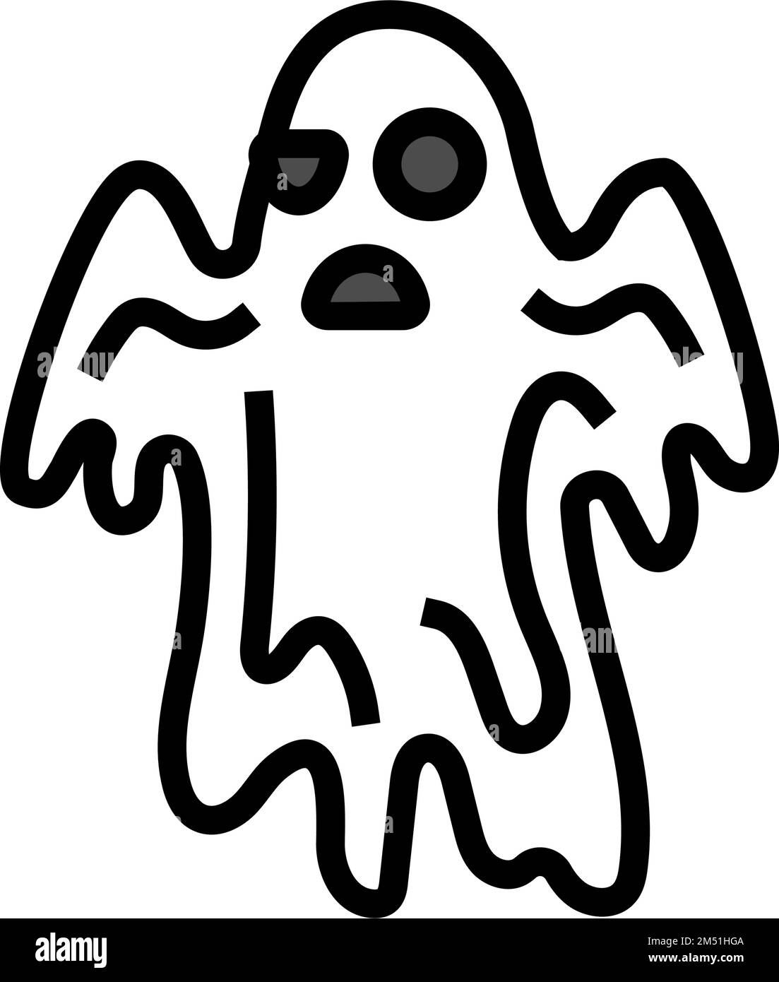 creepy ghost color icon vector illustration Stock Vector Image & Art ...