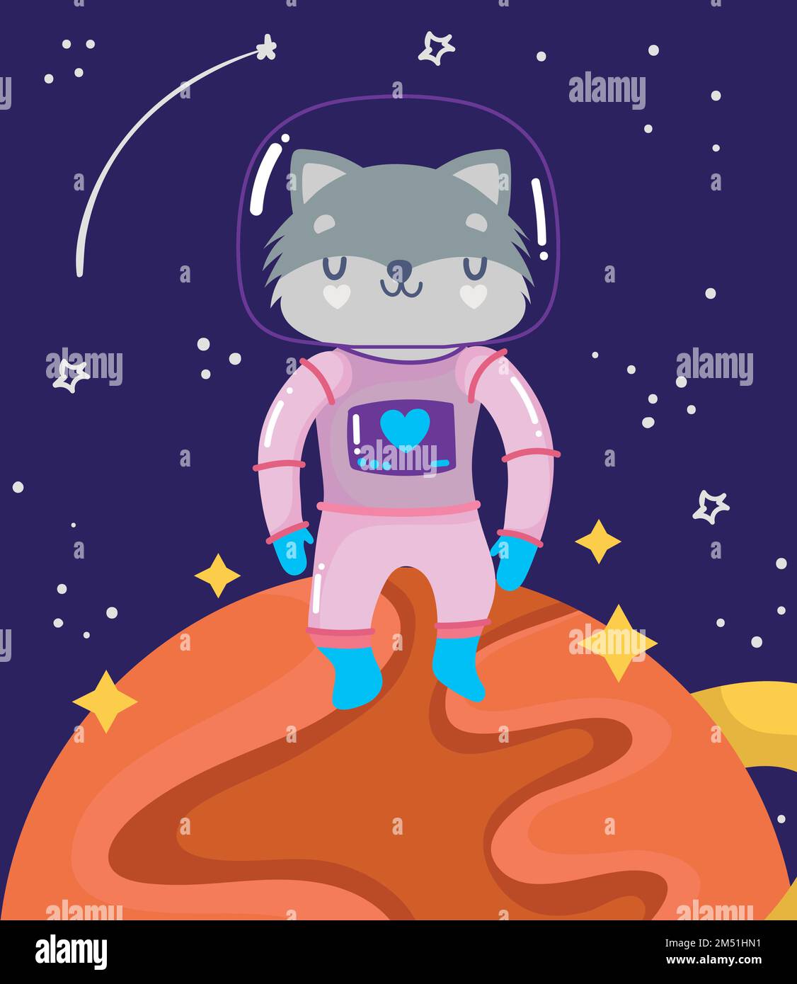 space wolf astronaut Stock Vector Image & Art - Alamy