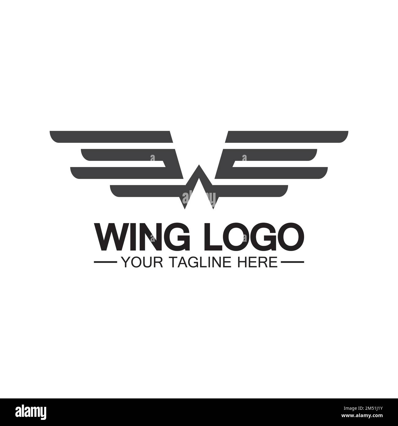 W letter for wings logo design, combination w letter and wings Stock ...