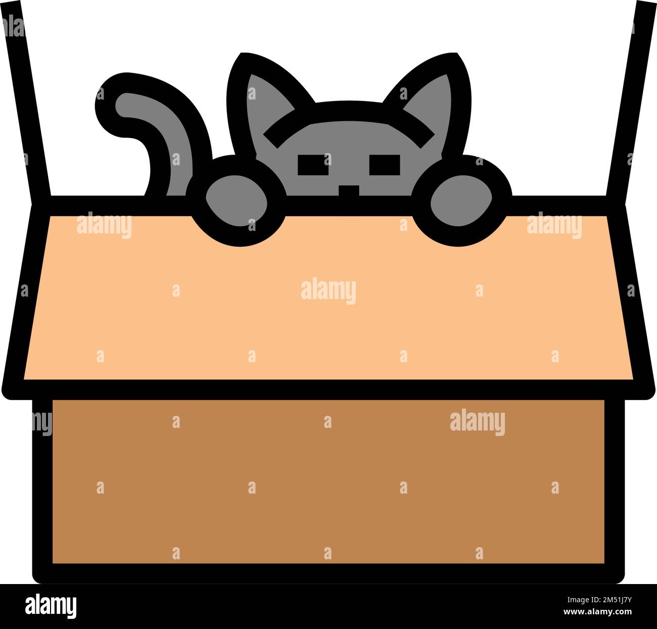 inside preposition english color icon vector illustration Stock Vector ...