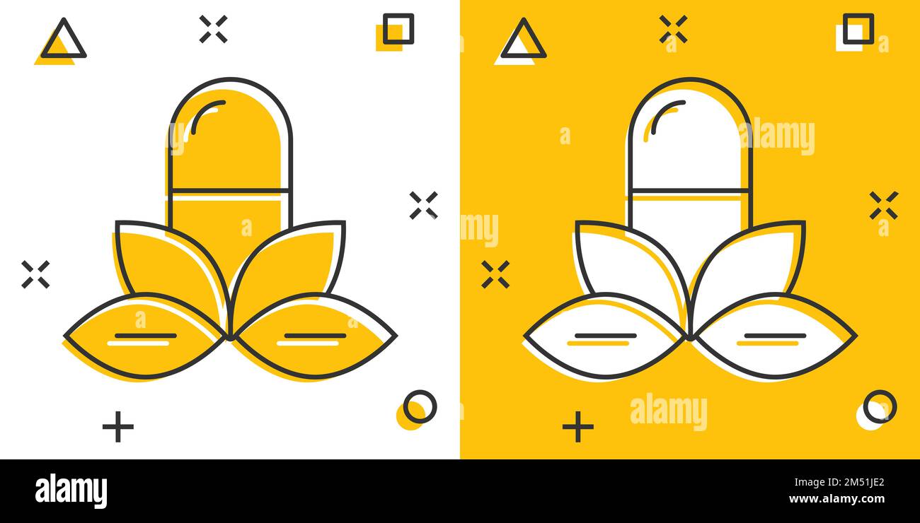 Vitamin pill note icon in comic style. Capsule cartoon vector ...