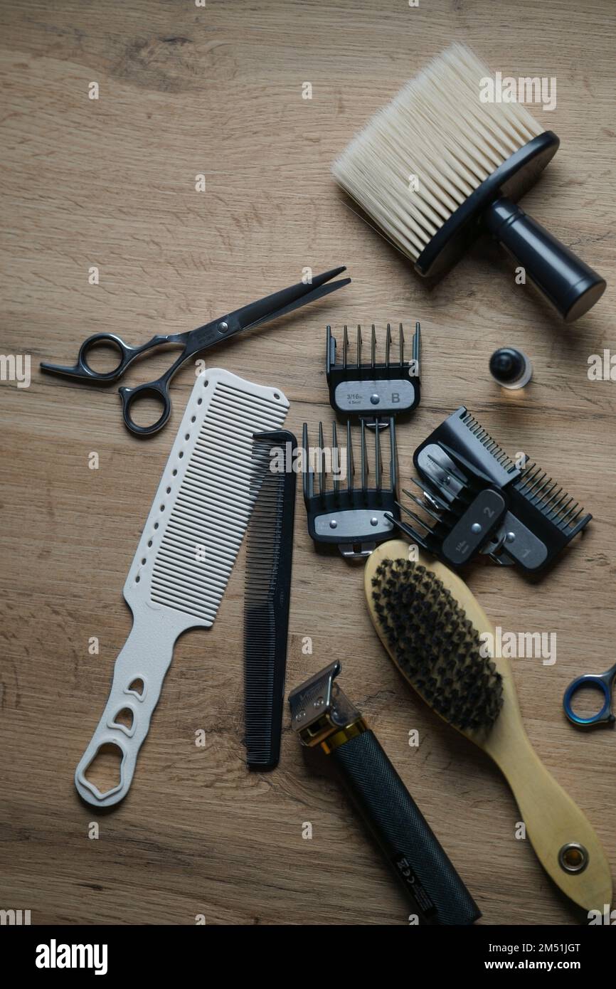 Barber tools hi-res stock photography and images - Alamy