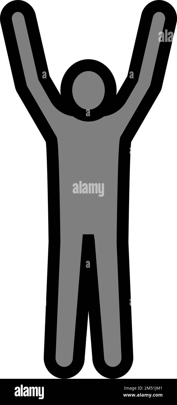 hand up man color icon vector illustration Stock Vector Image & Art - Alamy