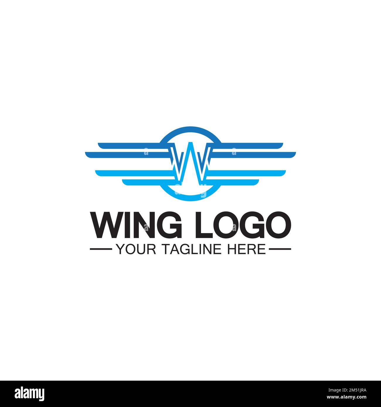W letter for wings logo design, combination w letter and wings Stock ...