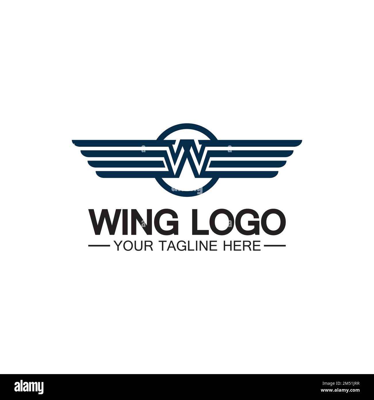 W letter for wings logo design, combination w letter and wings Stock ...