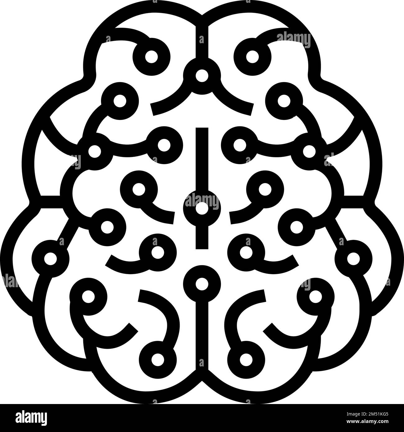 intelligence brain line icon vector illustration Stock Vector Image ...