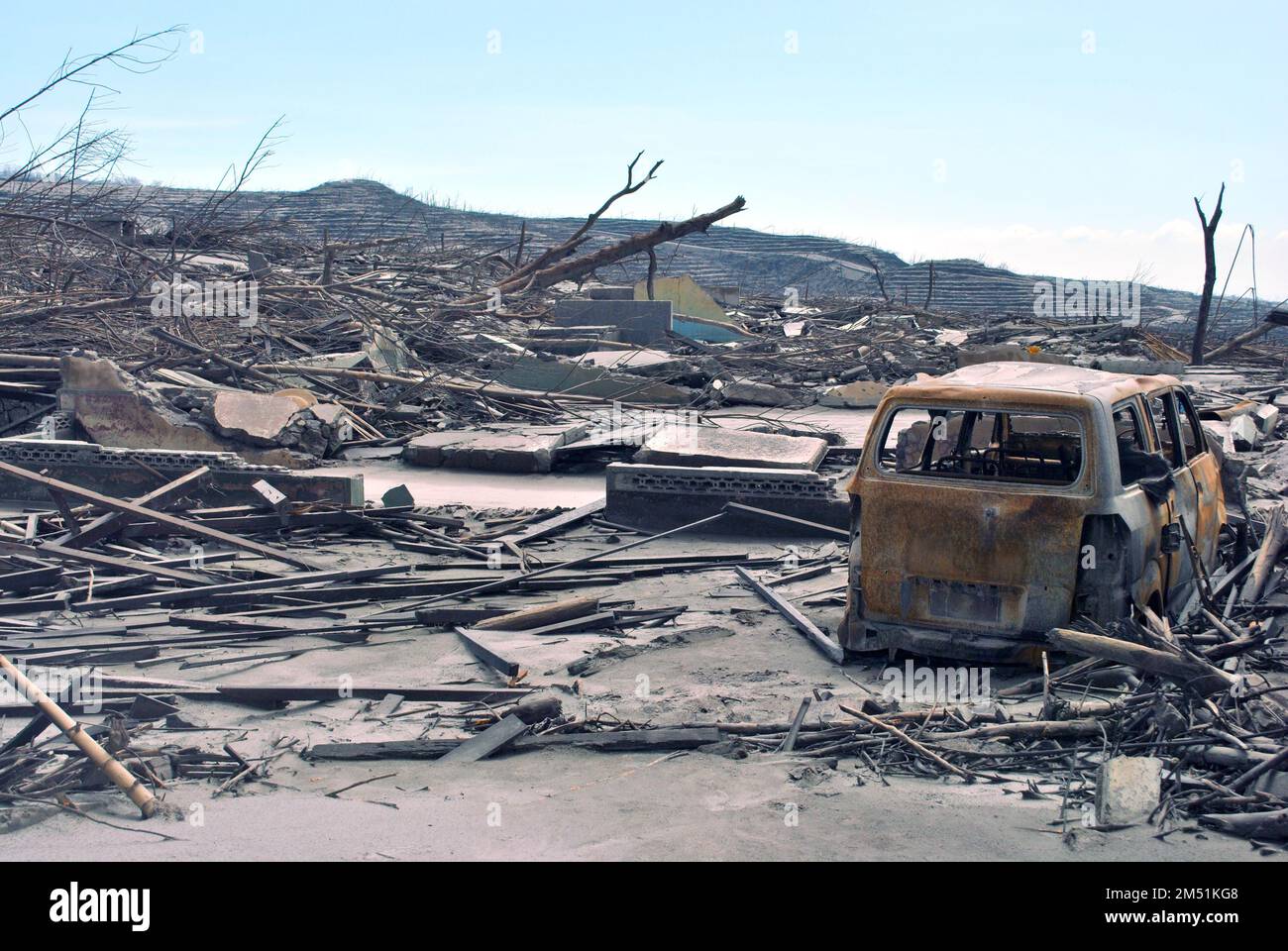 damage caused by volcanic eruptions Stock Photo - Alamy