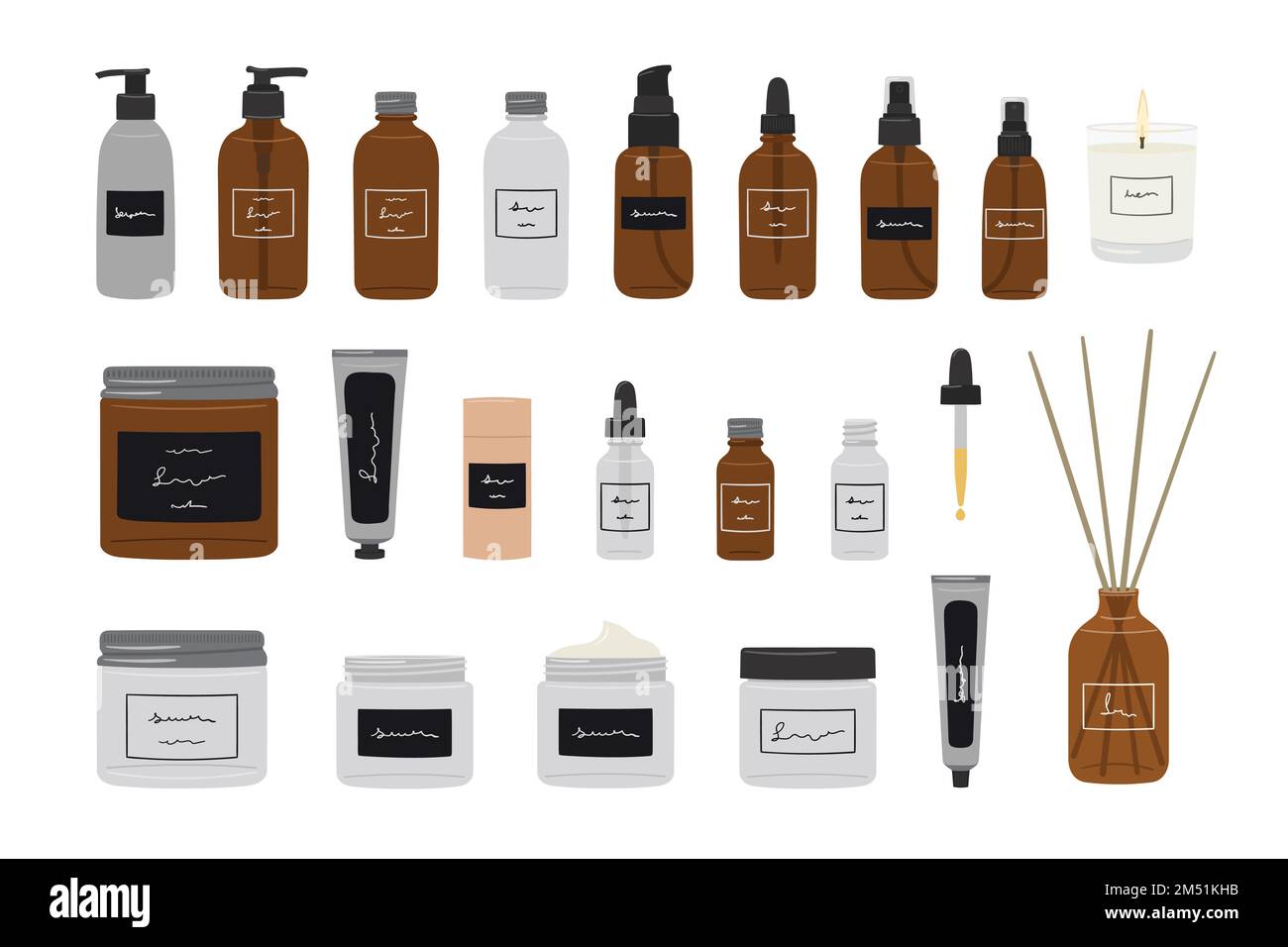 Cosmetology skin care glass Stock Vector Images - Alamy