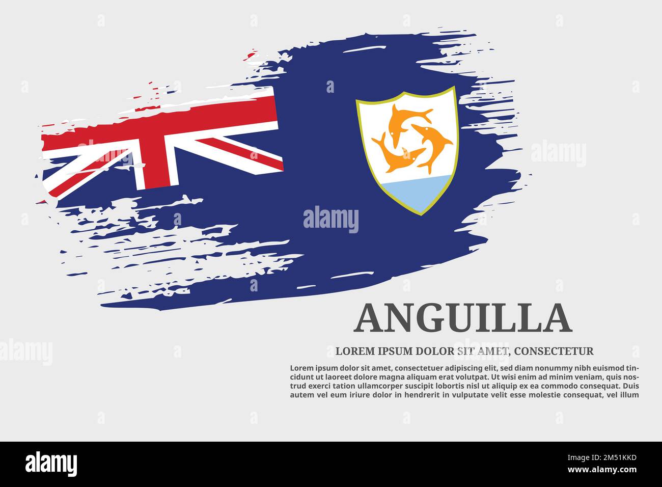 Flag of anguilla Stock Vector Images - Alamy